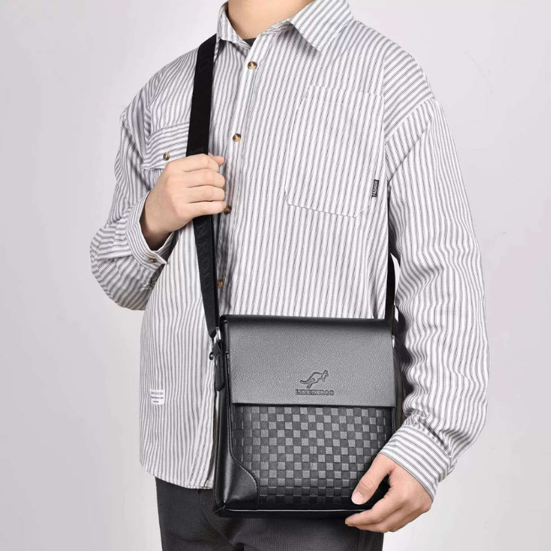 New arrival black shoulder bag for men | PURPLE-BD
